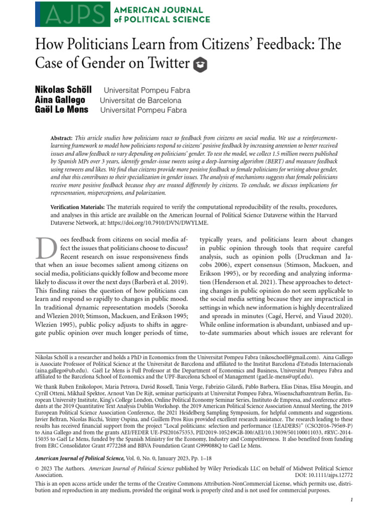 04.how Politicians Learn From Citizens Feedback The Case of Gender On ...