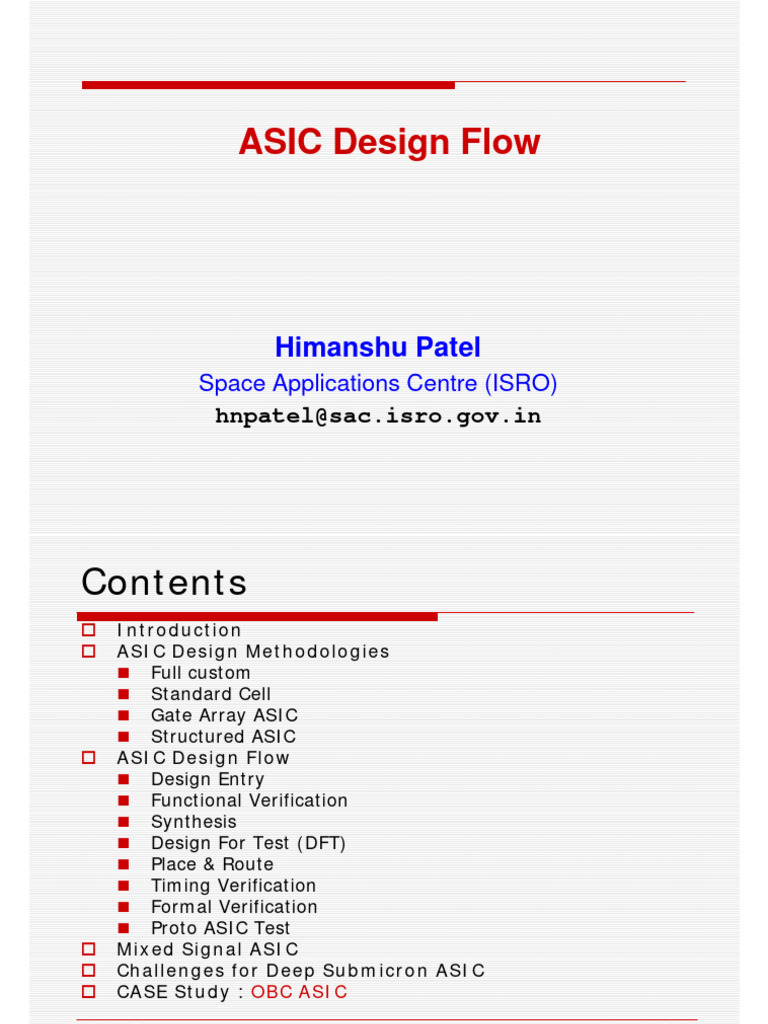 ASIC - Design - Flow - PDF - 1690198039 2 | PDF | Computer Hardware ...