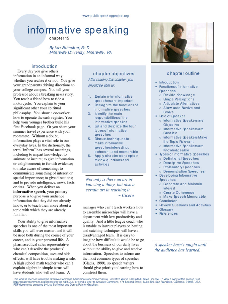 Informative Speaking Article | PDF | Credibility | Noble Eightfold Path