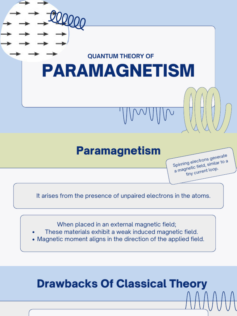 Quantum Theory of Paramagnetism | PDF