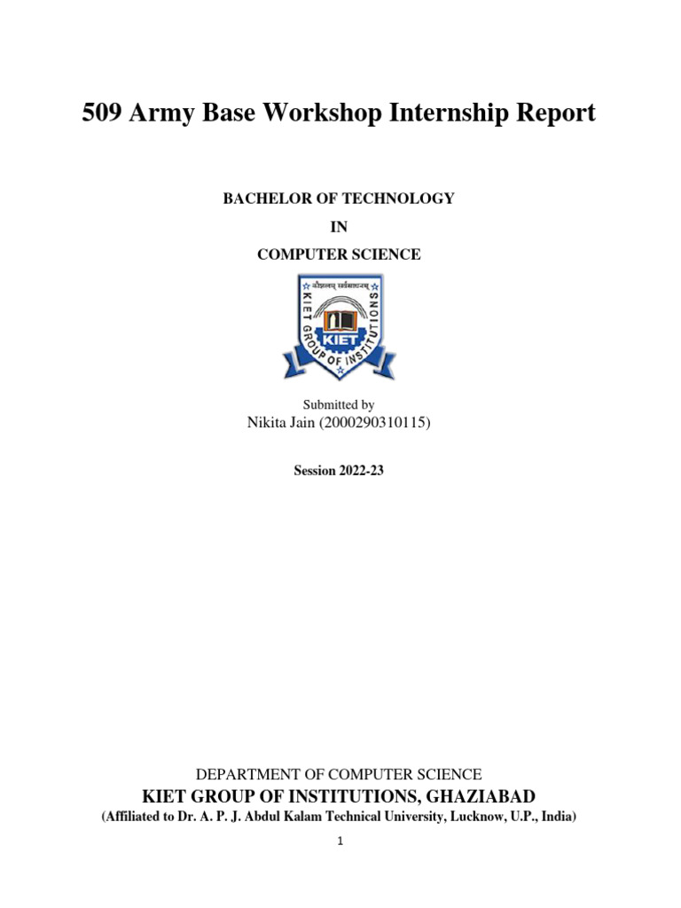 Nikita Jain Internship Report | PDF | Relational Database | Databases