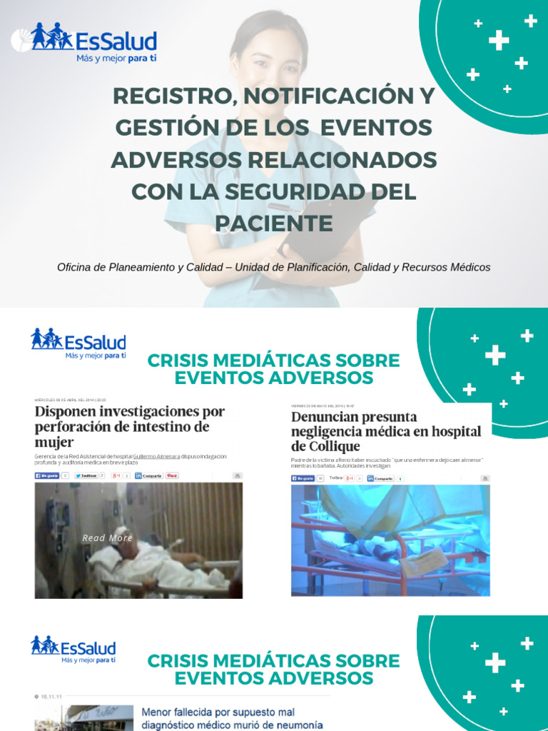 Diapos Eventos Adversos Reginciad 2024 | PDF | Seguridad del paciente
