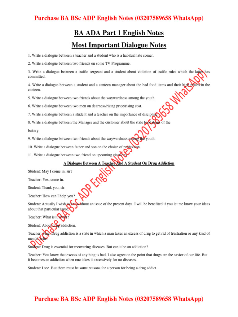 Water Pollution Dialogue Examples | PDF | Water | Water Pollution