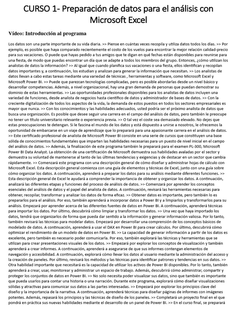 Curso 1 Excel | PDF | Microsoft Excel | Archivo de computadora