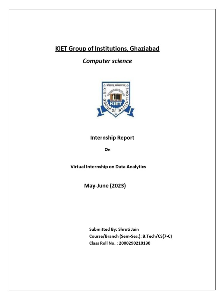Data Analytics Virtual Internship Report | PDF | Analytics | Predictive ...