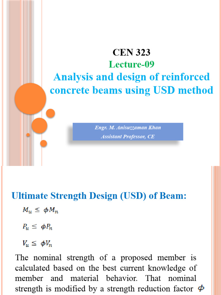 L 9 Design Of Reinforced Concrete Beams Pdf Strength Of Materials