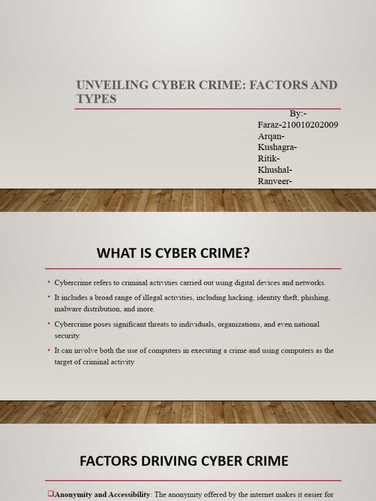 Cyber Crime Presentation | Download Free PDF | Cybercrime | Security