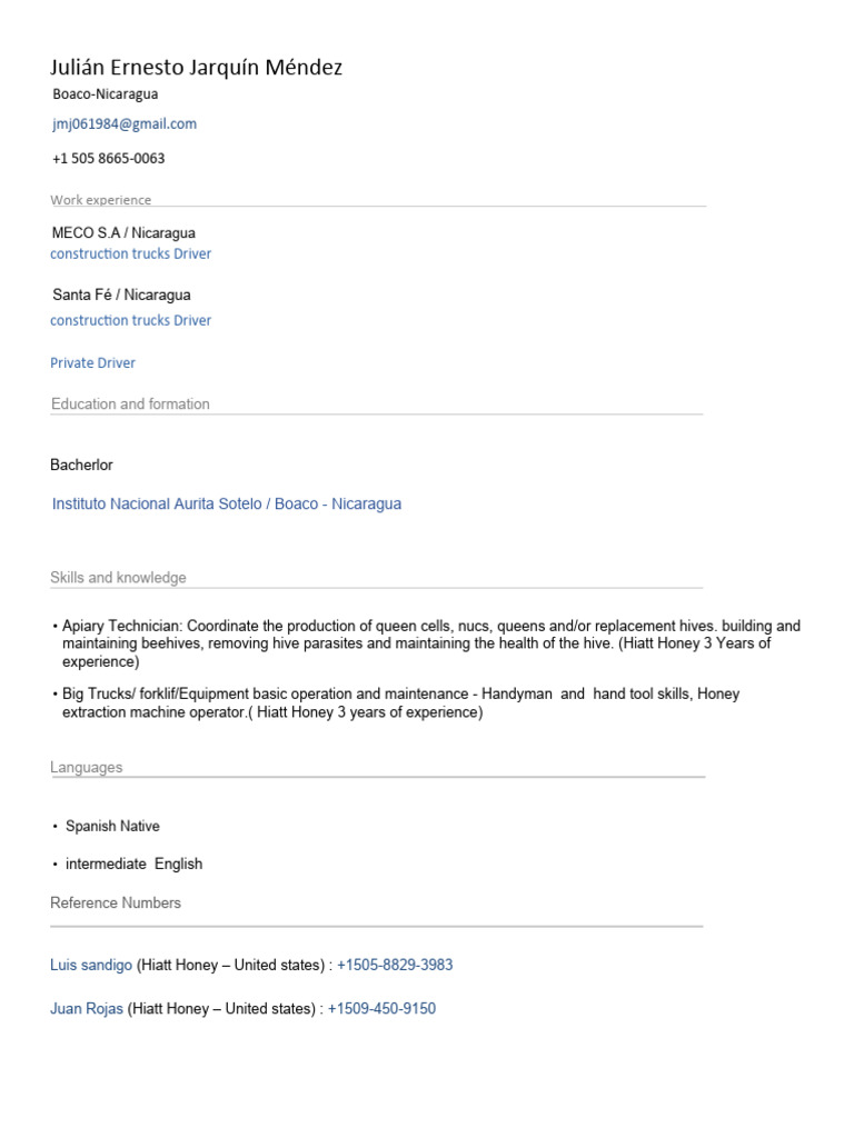 CV - Julia Resumen | PDF