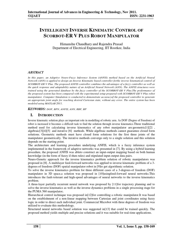 Intelligent Inverse Kinematic Control of Scorbot-Er V Plus Robot ...