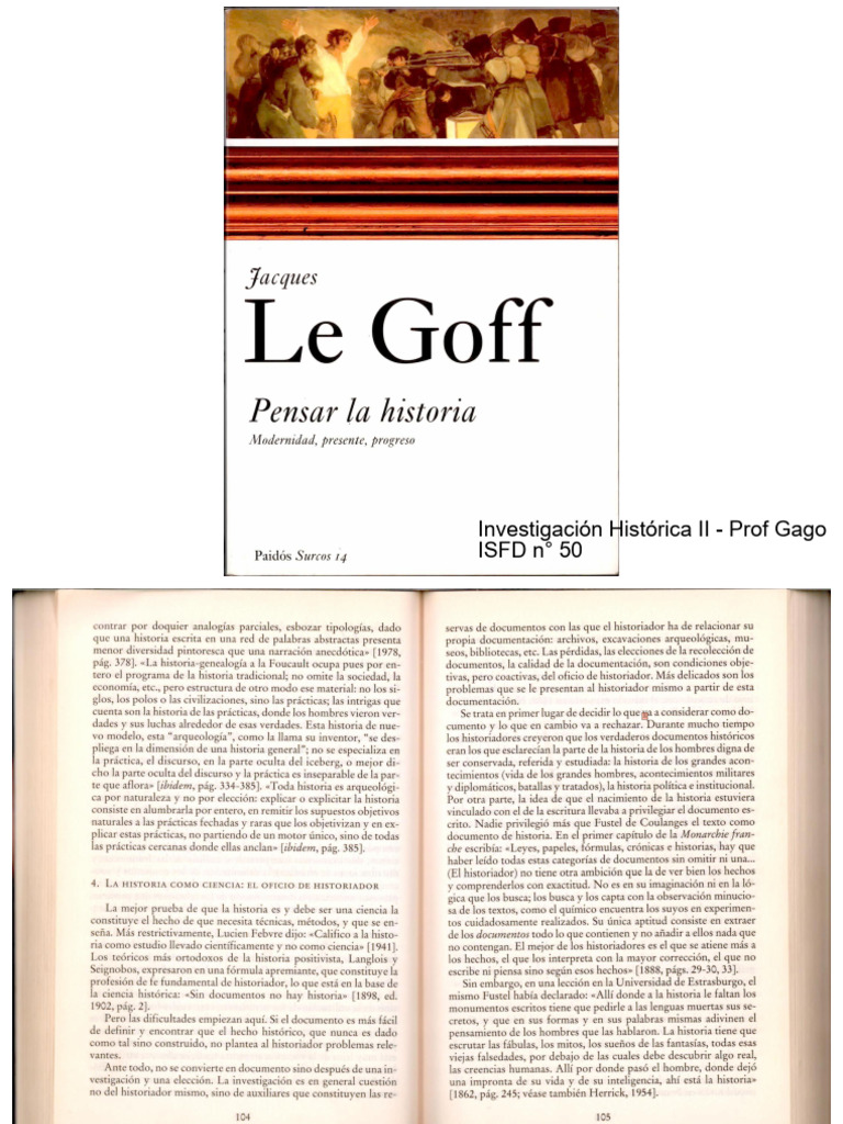Jacques - Le - Goff - Pensar - La - Historia Cap 4 y 5 - Gago | PDF