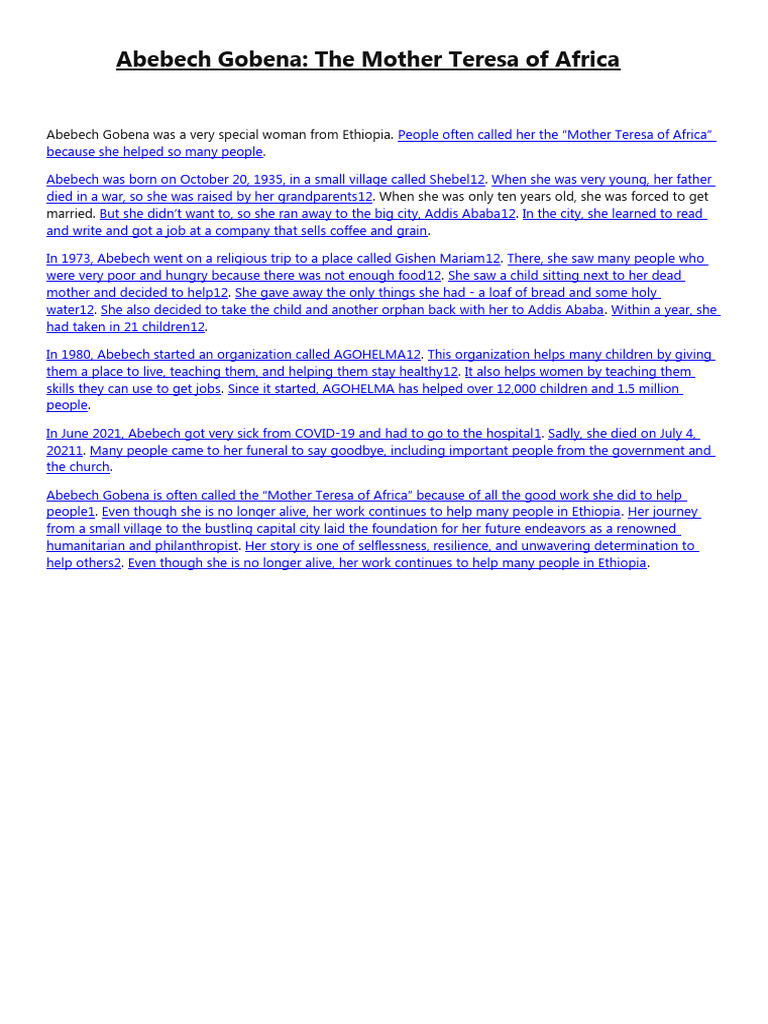 Abebech Gobena | PDF