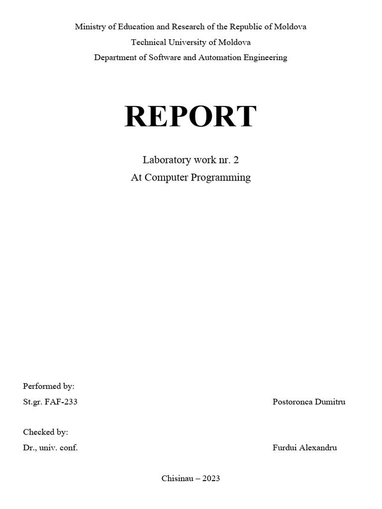 FAF233 LAB2 PostoroncaDumitru10 | PDF | Time Complexity | Algorithms ...