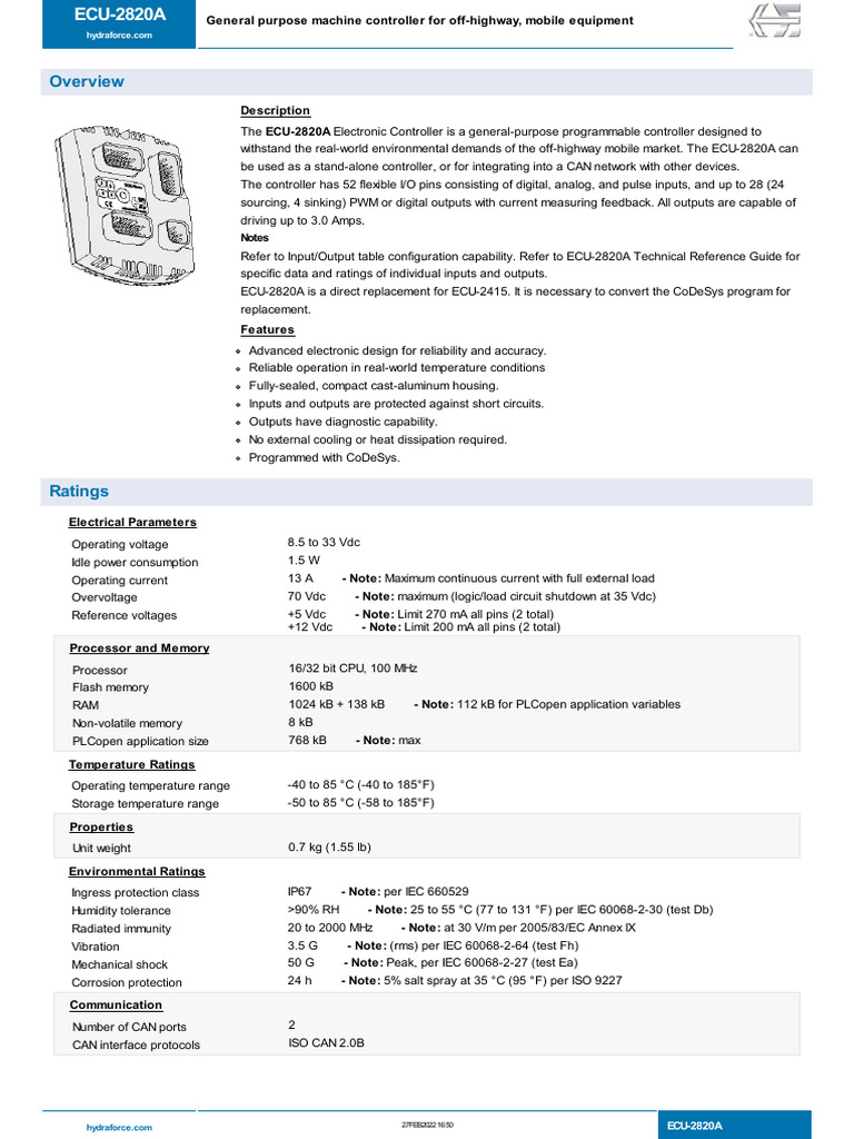 Ecu-2820a 27feb2022 16-50 | PDF | Microcontroller | Electrical Connector