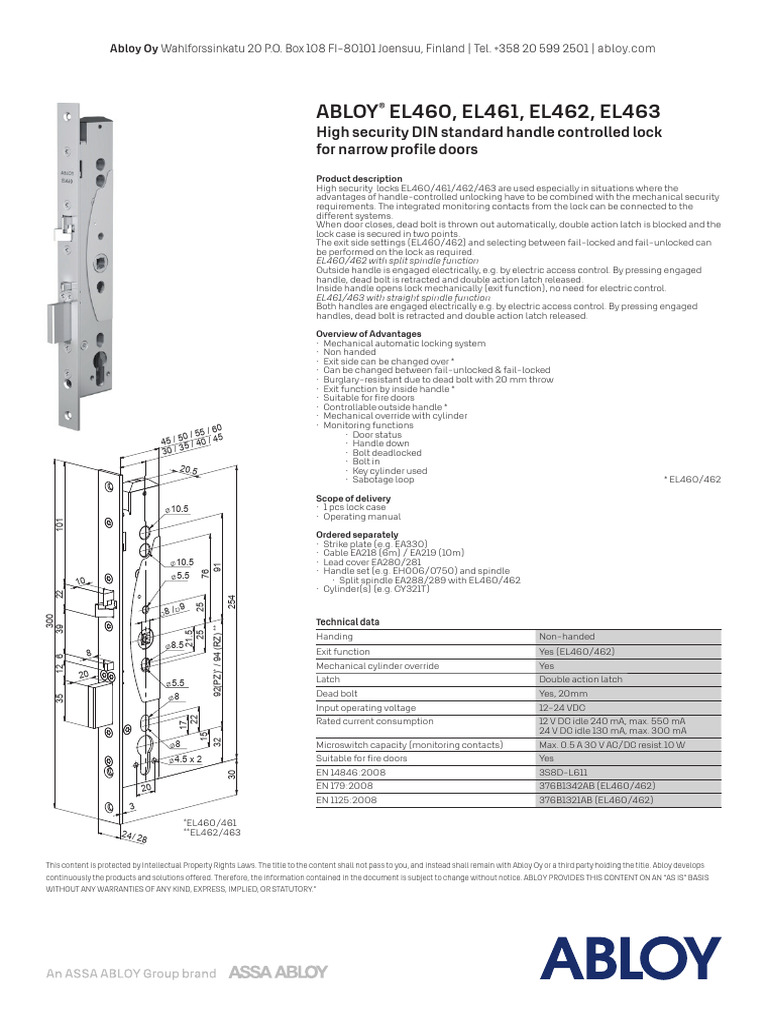 2-5. Modelo EL460 | PDF | Access Control | Door