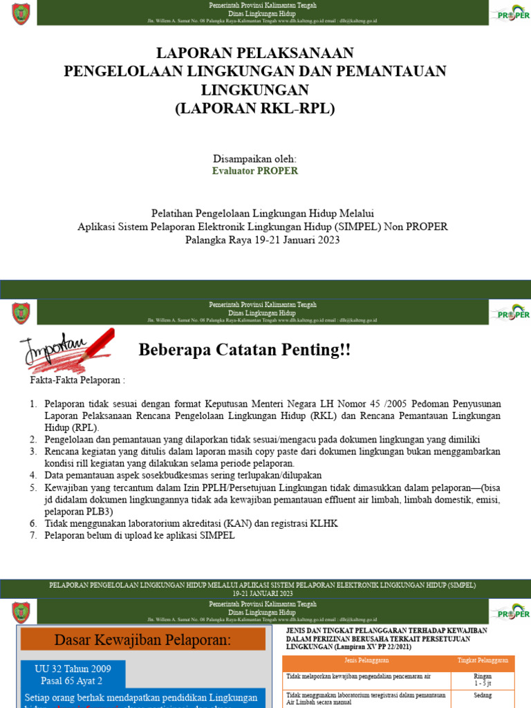 Pelaporan RKL RPL | PDF