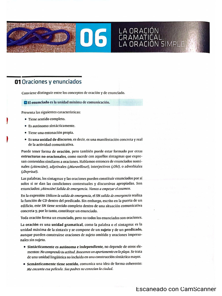 La Oracion Simple | PDF