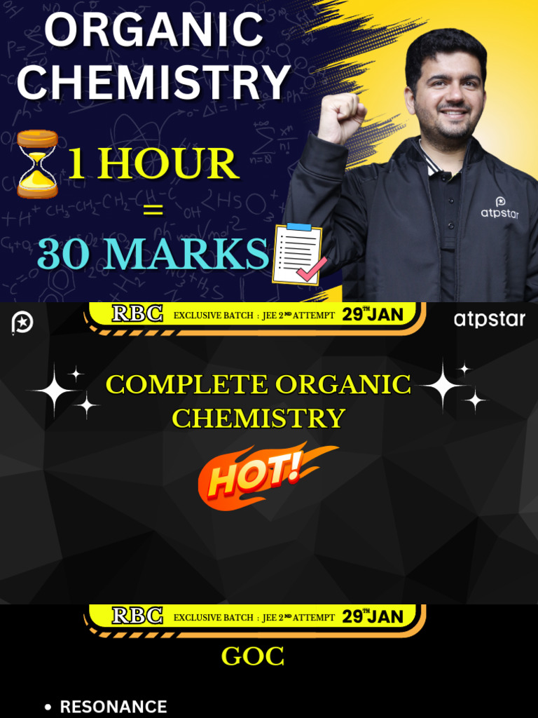 JEE Organic Chemistry Crash Course | PDF | Organic Chemistry | Chemistry