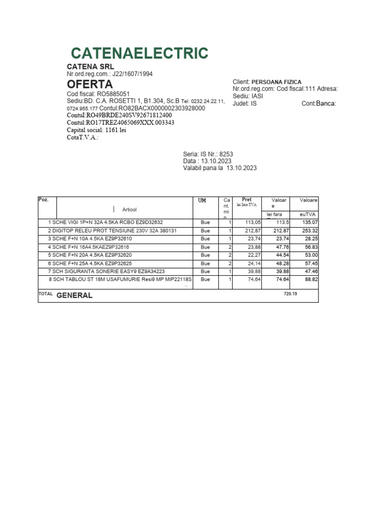 Catena Electric | PDF