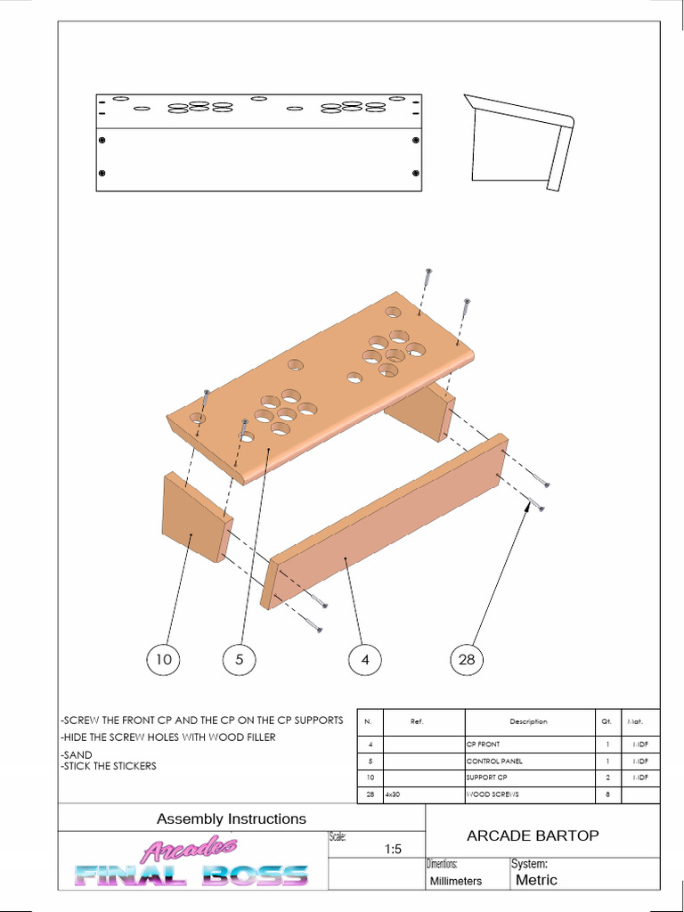 Bartop Assembly Instructions | PDF | Woodworking | Wood