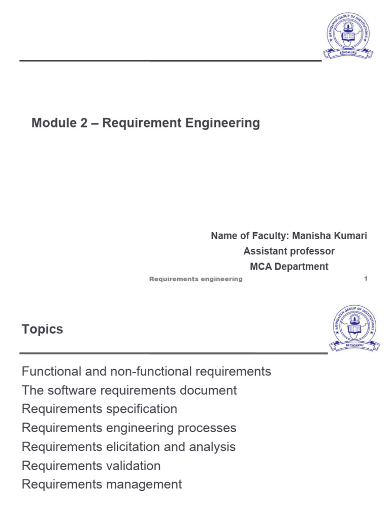 Requirements Engineering | PDF | System | Specification (Technical ...