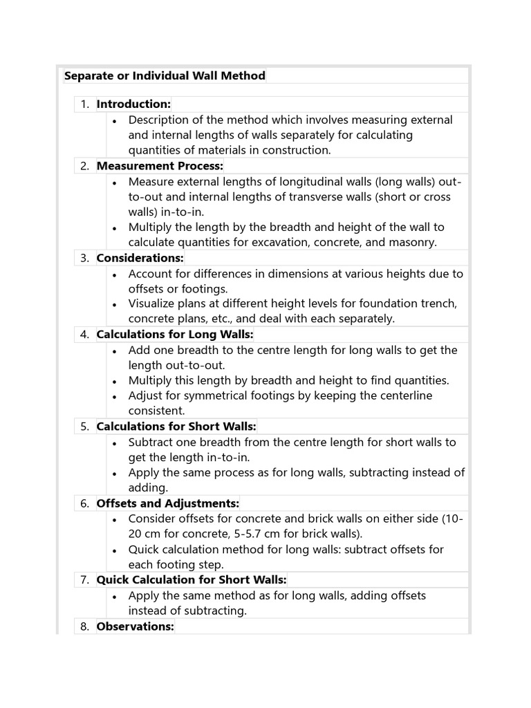 Long Wall Short Wall | PDF