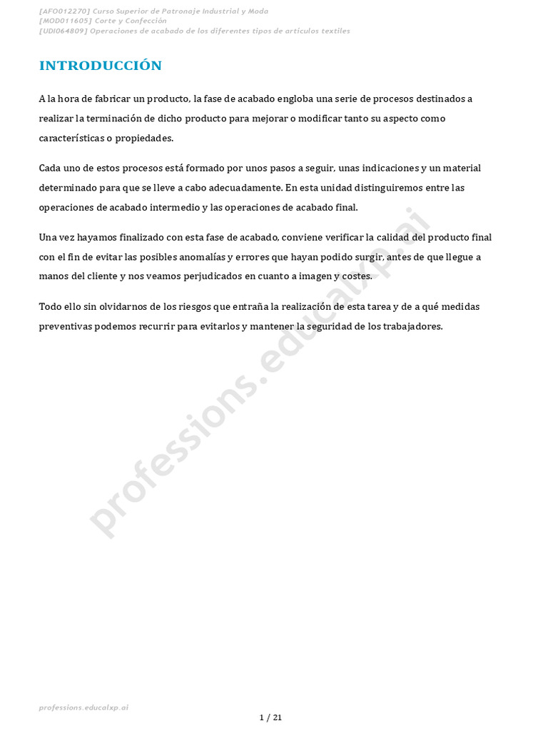 Técnicas de Acabado Textil Efectivas | PDF | Textiles | Ropa