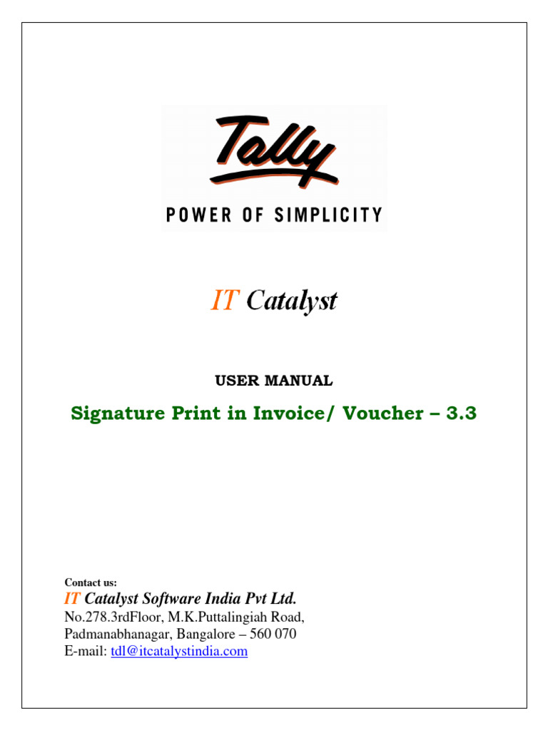 Enable Signature in Tally Prime Invoices | PDF | Point Of Sale | Computing