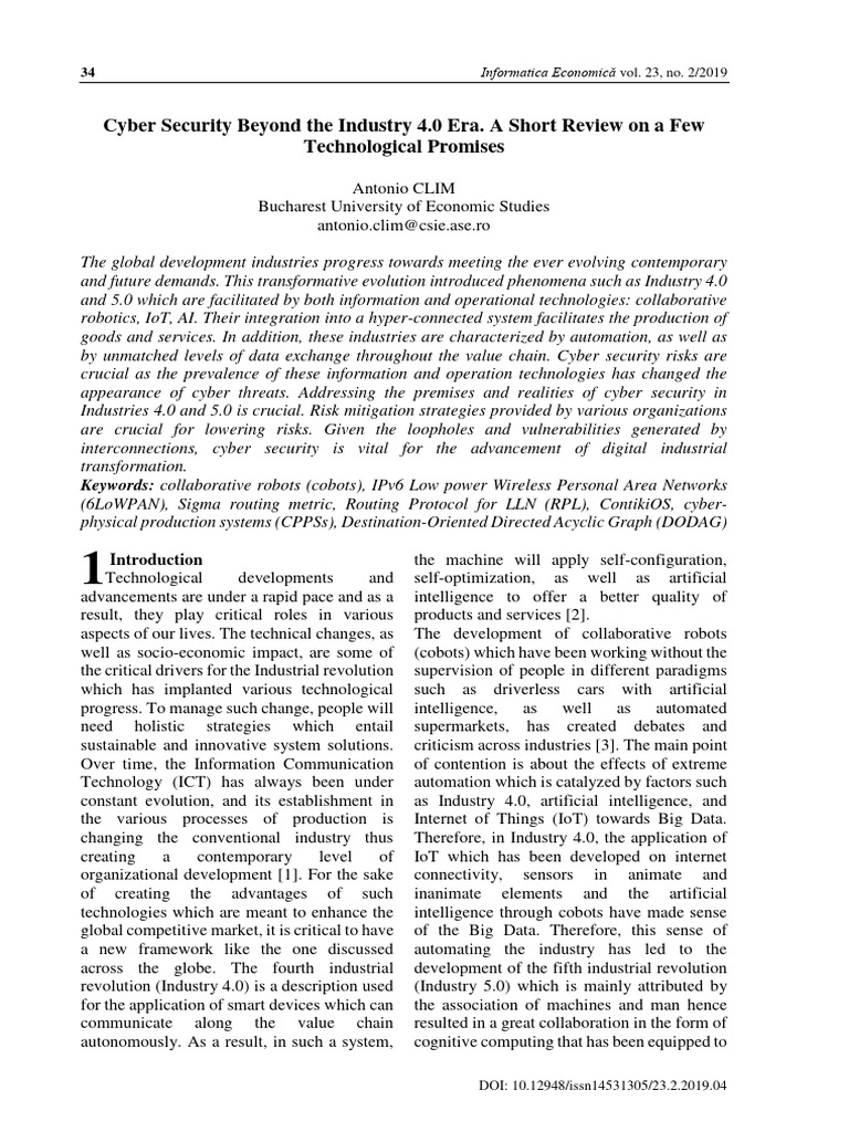 Cyber Security Beyond The Industry 4 0 | PDF | Internet Of Things ... Cyber Security Beyond The Industry 4 0 | PDF | Internet Of Things ...