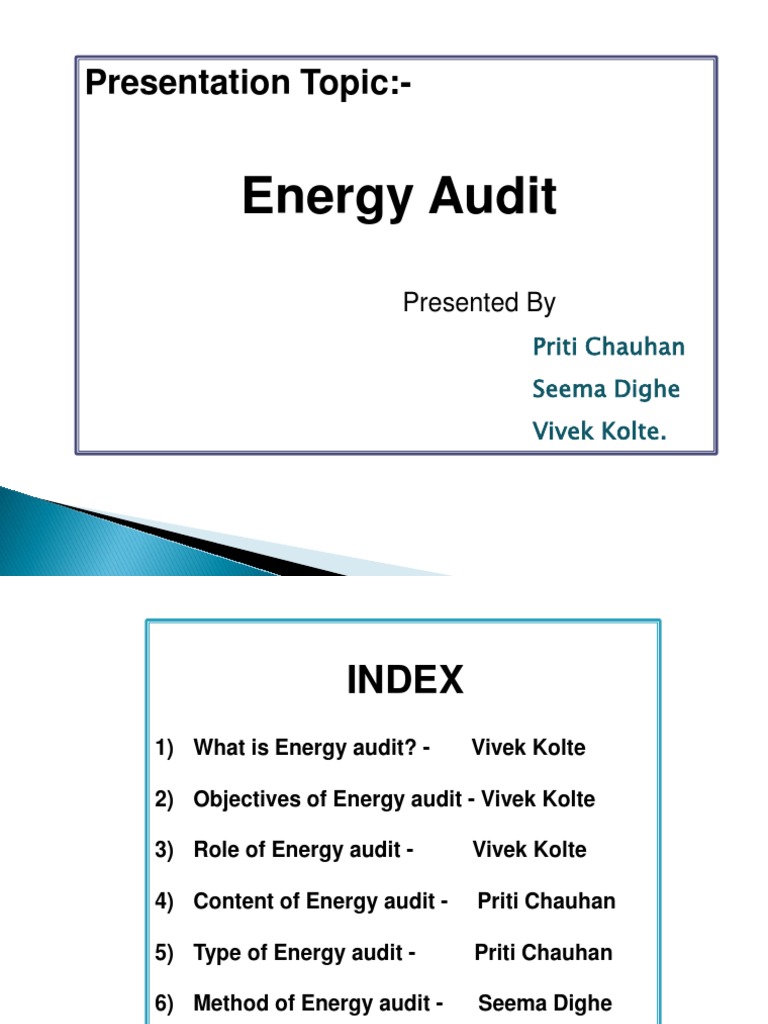 Energy Audit Pdf Energy Conservation Audit