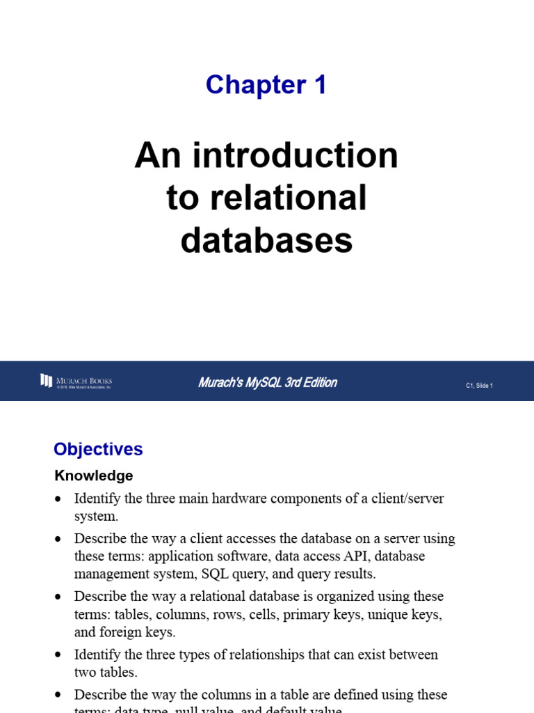 Chapter 1 Slides | PDF | Databases | Sql