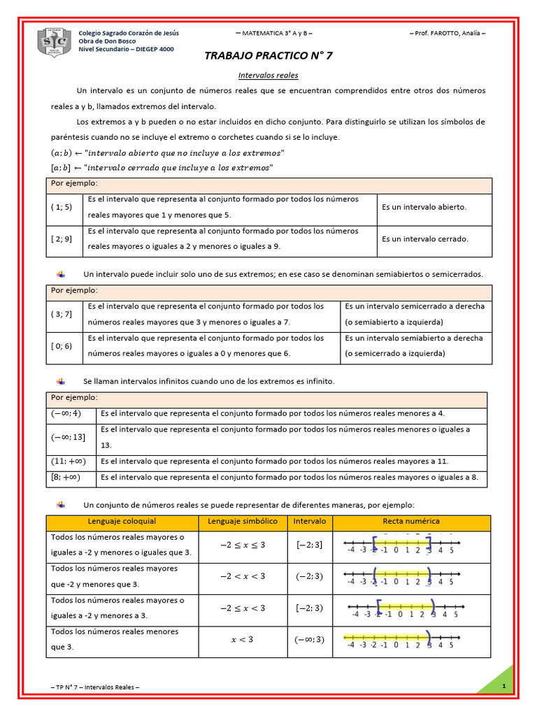 TP 7 | PDF | Intervalo (Matemáticas) | Matemáticas