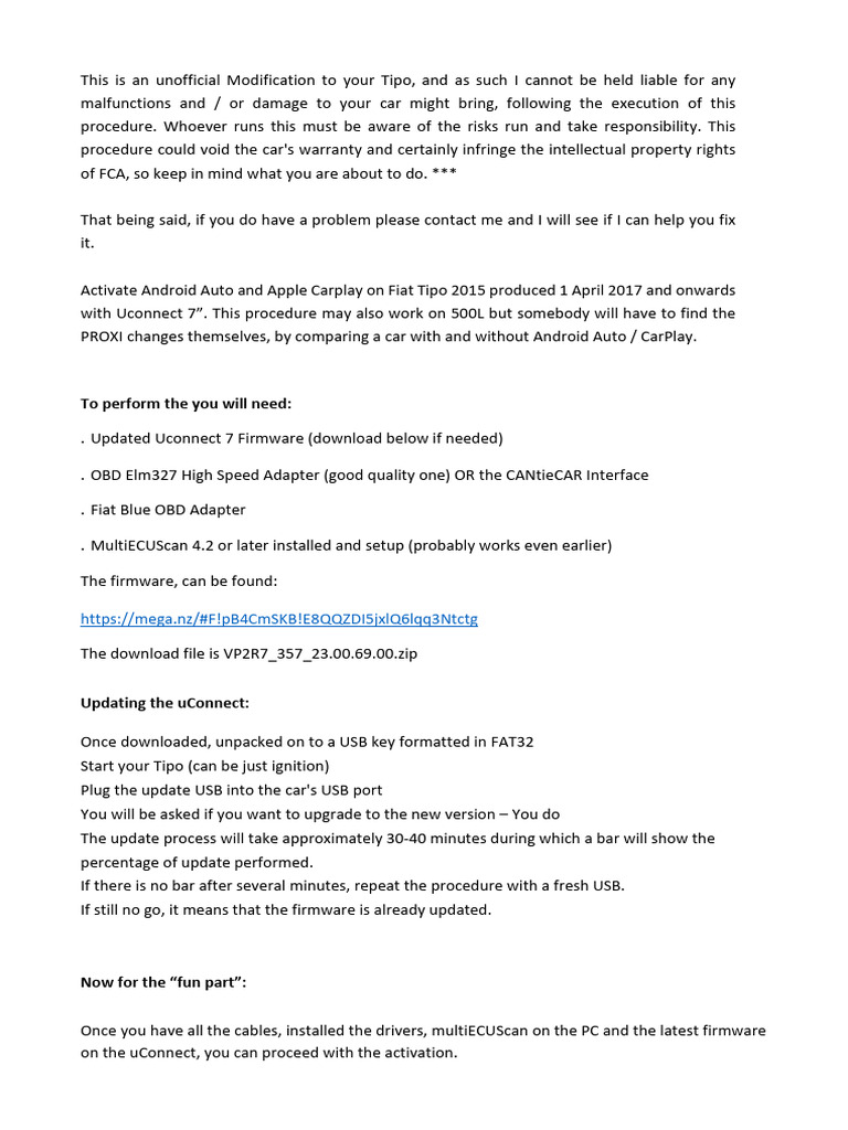 Android Auto & Apple CarPlay On Tipo | PDF | Android (Operating System) | Computer Hardware
