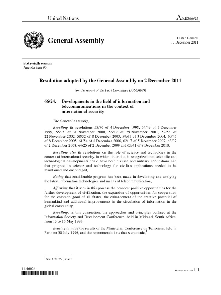 General Assembly: United Nations | PDF | United Nations General ...