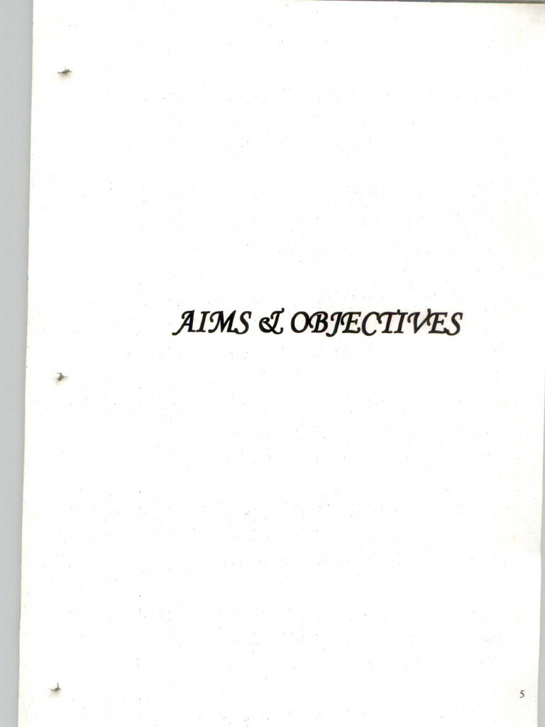 Aims & Objectives | PDF