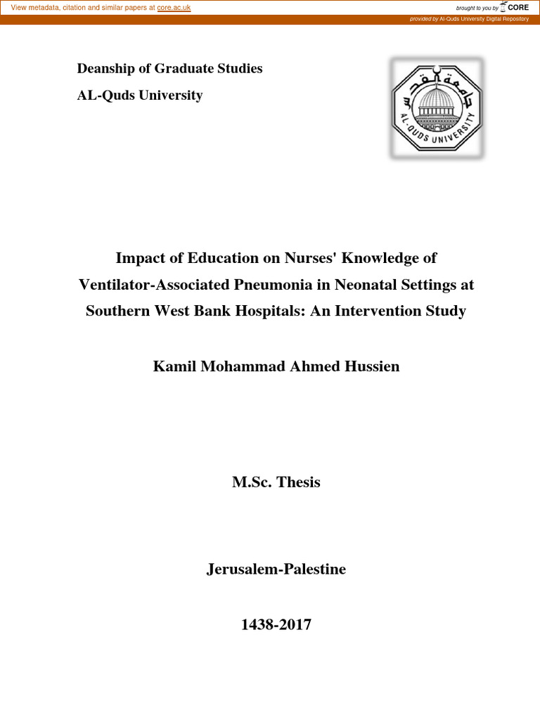Nurses' Education Impact on VAP Knowledge | PDF | Nursing | Thesis