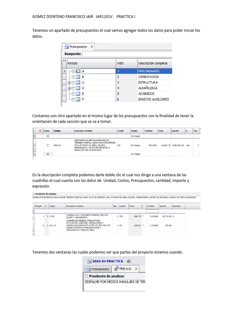 Gestión de Presupuestos y Proyectos | PDF