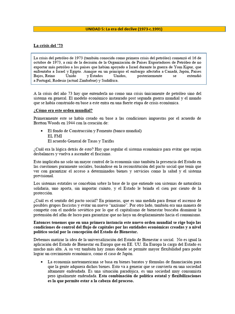 Resumen U5 | PDF | Política mundial | Unión Soviética