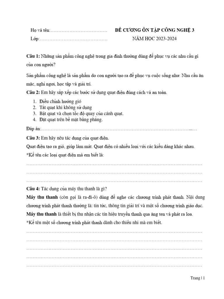 ĐỀ CƯƠNG CKI CN 3 | PDF