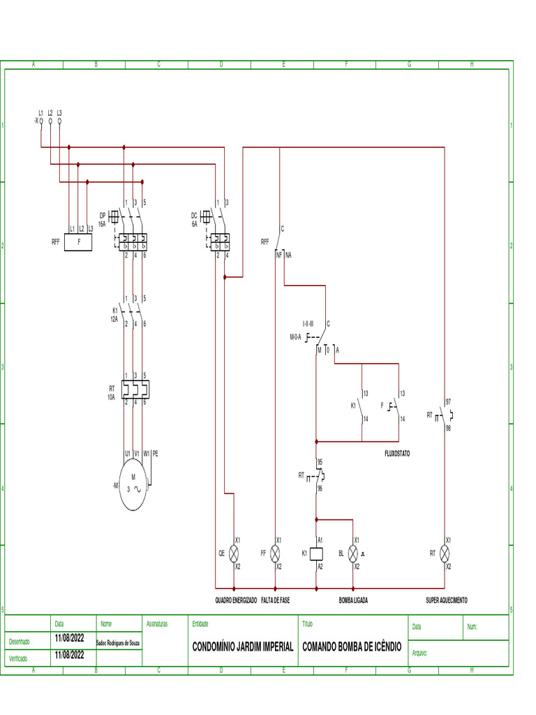 Quadro de Comando Bomba de Incêndio | PDF