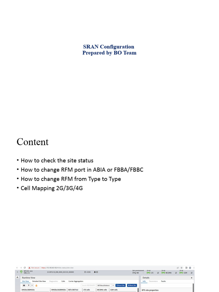 SRAN Configuration | PDF