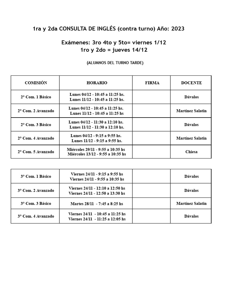 1ra y 2da CONSULTA DE INGLÉS TTdocx - 231115 - 165101 | PDF