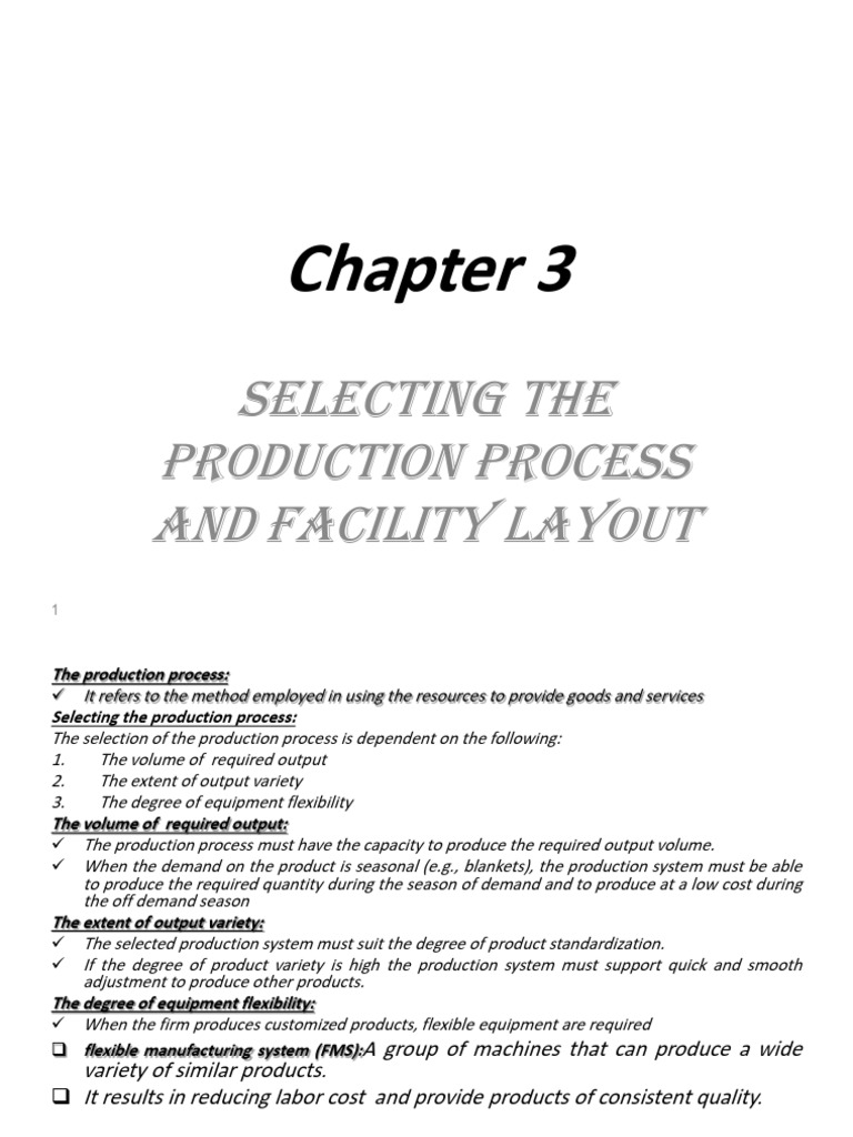 Chapter Production Process | PDF | Automation | Economies