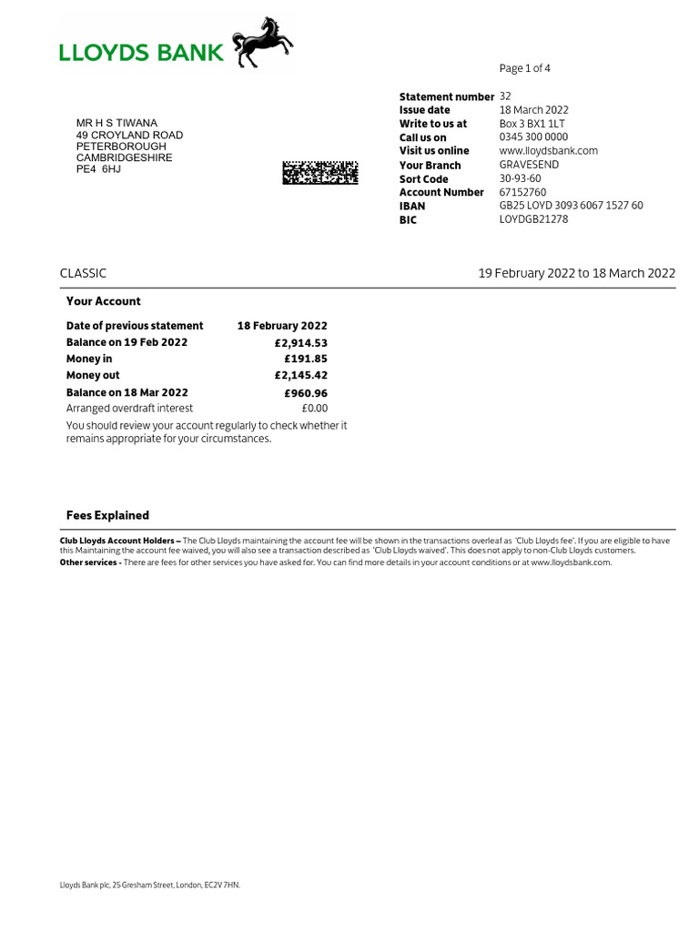Annual CIS Statement Tax Year 2020-2021 2 | PDF | Overdraft | Cash