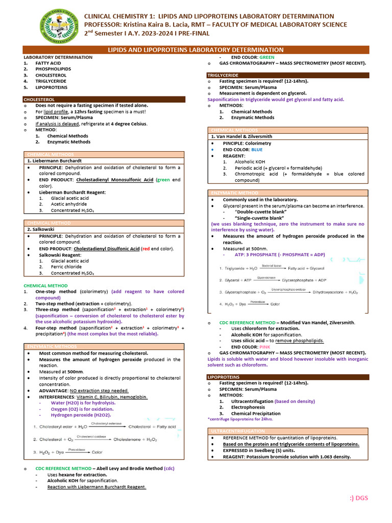 Lipids&lipoproteins - Laboratory Determination | PDF | Low Density ...