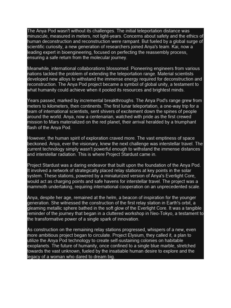 Short Story 5 | PDF | Interstellar Travel | Outer Space