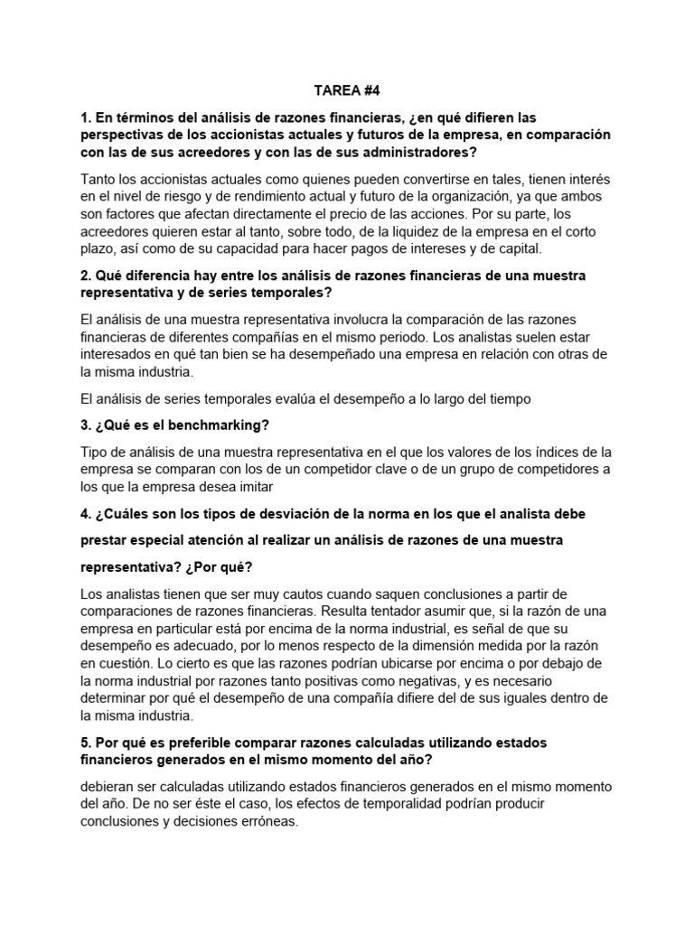 Tarea 4 | PDF | Business | Liquidez de mercado