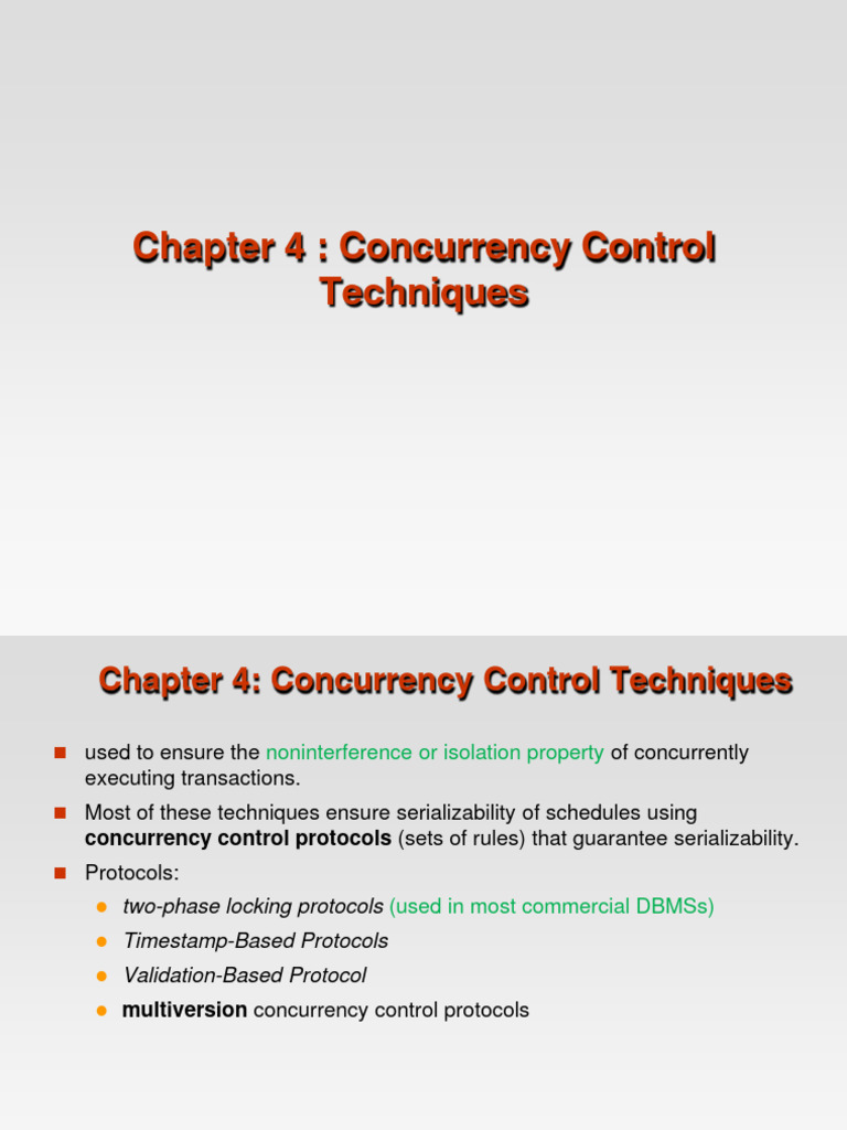 Ch-4 Concurrency Control | PDF | Operating System Technology | Computer Programming