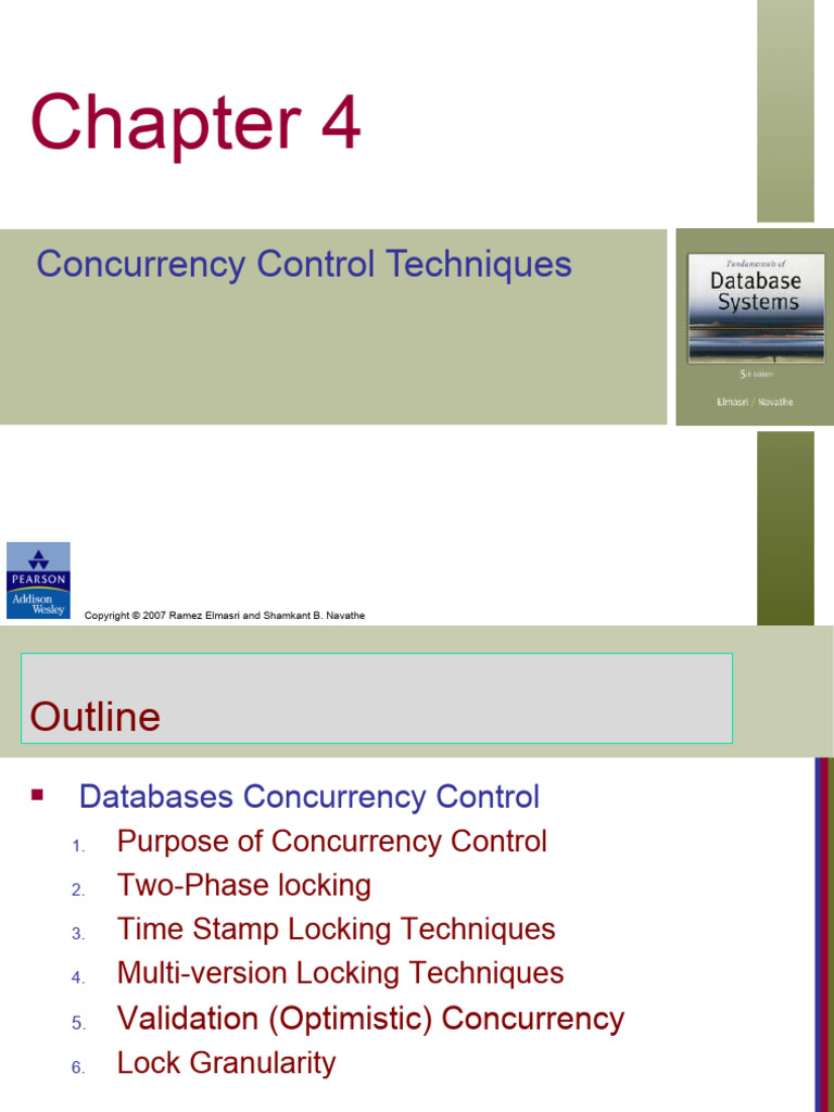 Chapter 4 Concrruncy Controling Techniques | PDF | Database Transaction ...