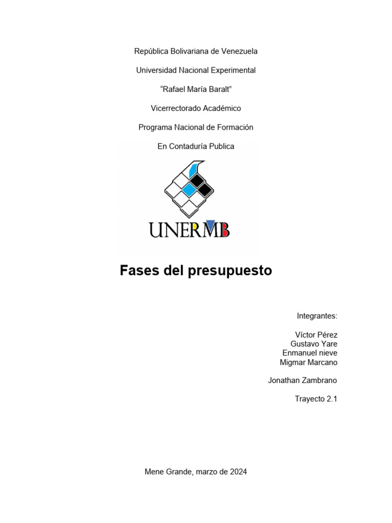 Fases Del Presupuesto | PDF | Presupuesto | Business