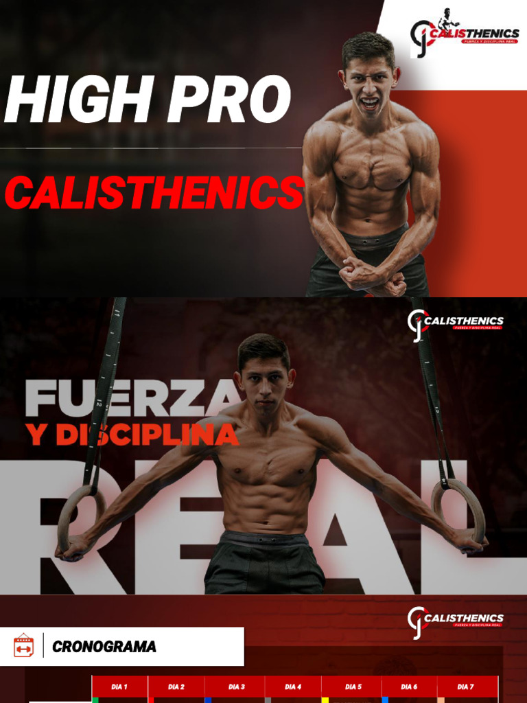 High Pro Calisthenics 6 Days | PDF | Physical Exercise | Physical Fitness